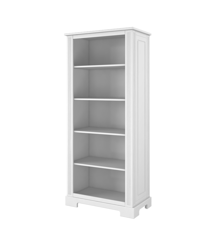 Raft biblioteca Ines - White – H 180 x L 80 x l 44 cm - Nomi.ro