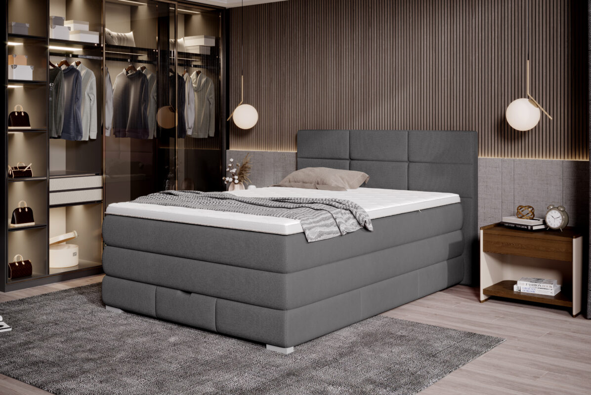 Pat tapitat boxspring Rita - 120 x 200 cm - Nomi.ro